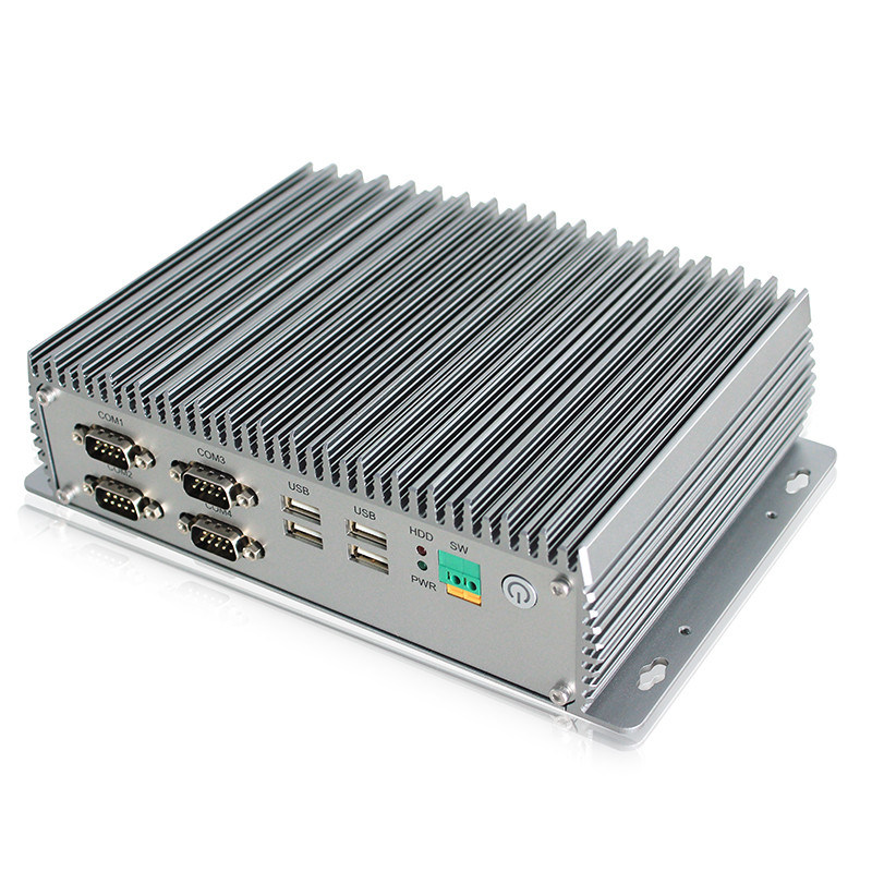 15W Fanless X86 Mini Industrial Embedded Box PC J1900 2 X LAN 6 X USB 4 ...