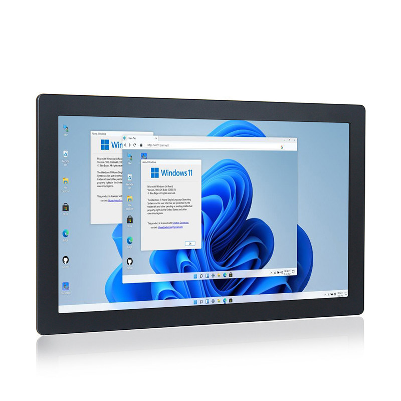 Dual Lan 1000nits Waterproof Resistive Touch Screen 24V Industrial 21.5 ...
