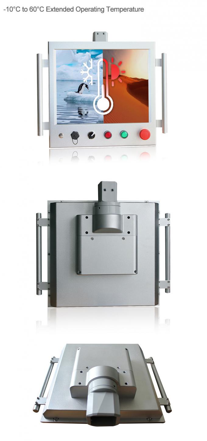OEM Fanless Industrial HMI Panel PC Stainless Steel Cantilever